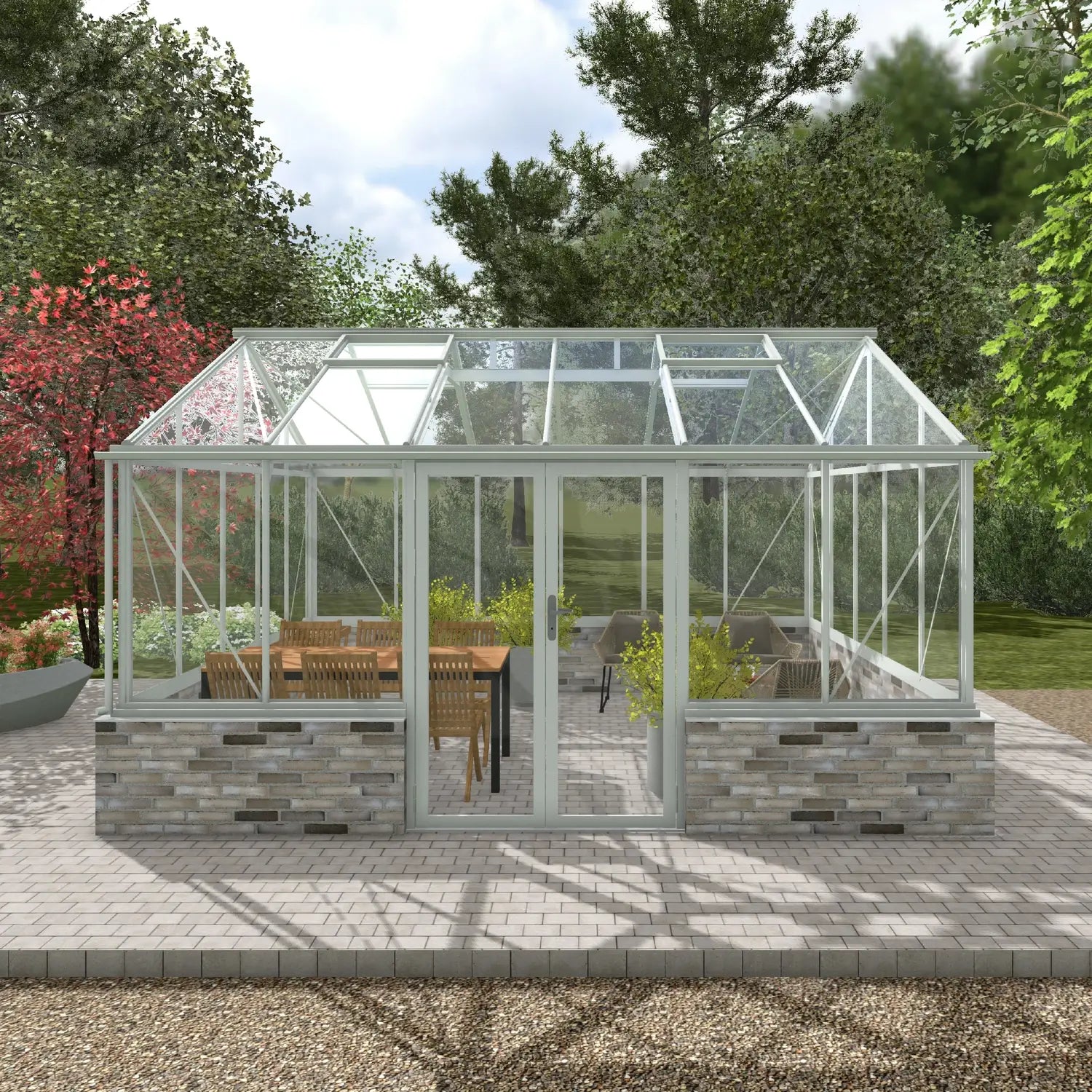 Orangeri Nordic Base 24 m² | Bedste Kvalitet & Pris → Hobbydrivhuse